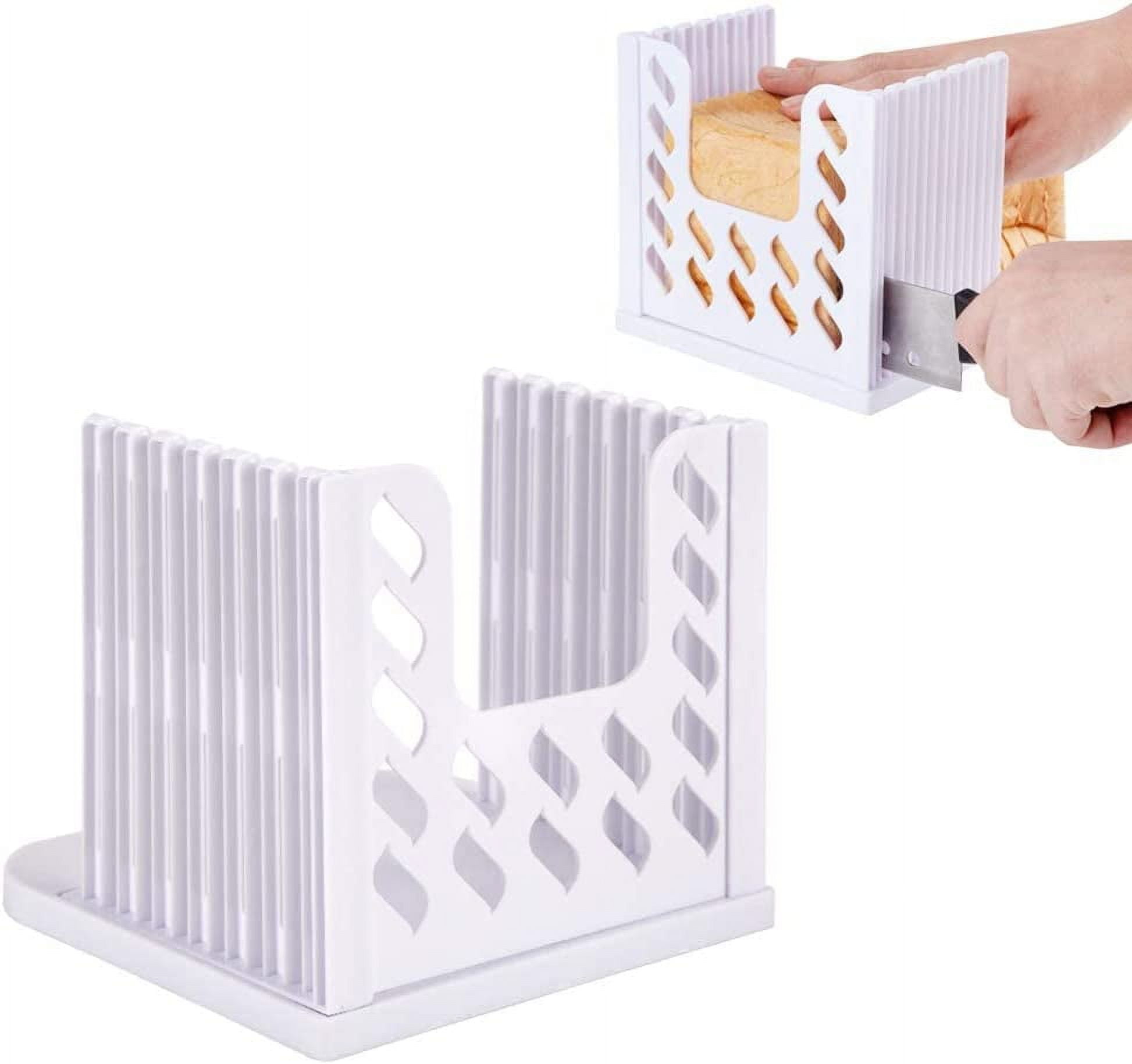 Bread Slicer for Homemade Bread, Adjustable Toast Slicing Guide, Slices ...