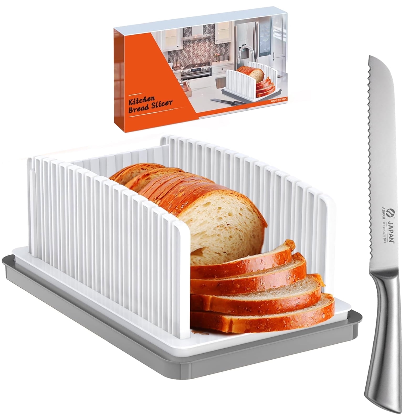 "MMIZTFC Manual Bread Slicer, Adjustable Compact Bread Cutter with ...