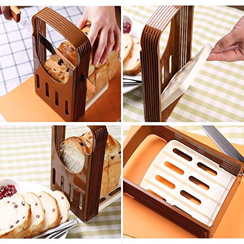 Bread Slicers Guide for Homemade Bread Adjustable & Foldable Hand Loaf ...