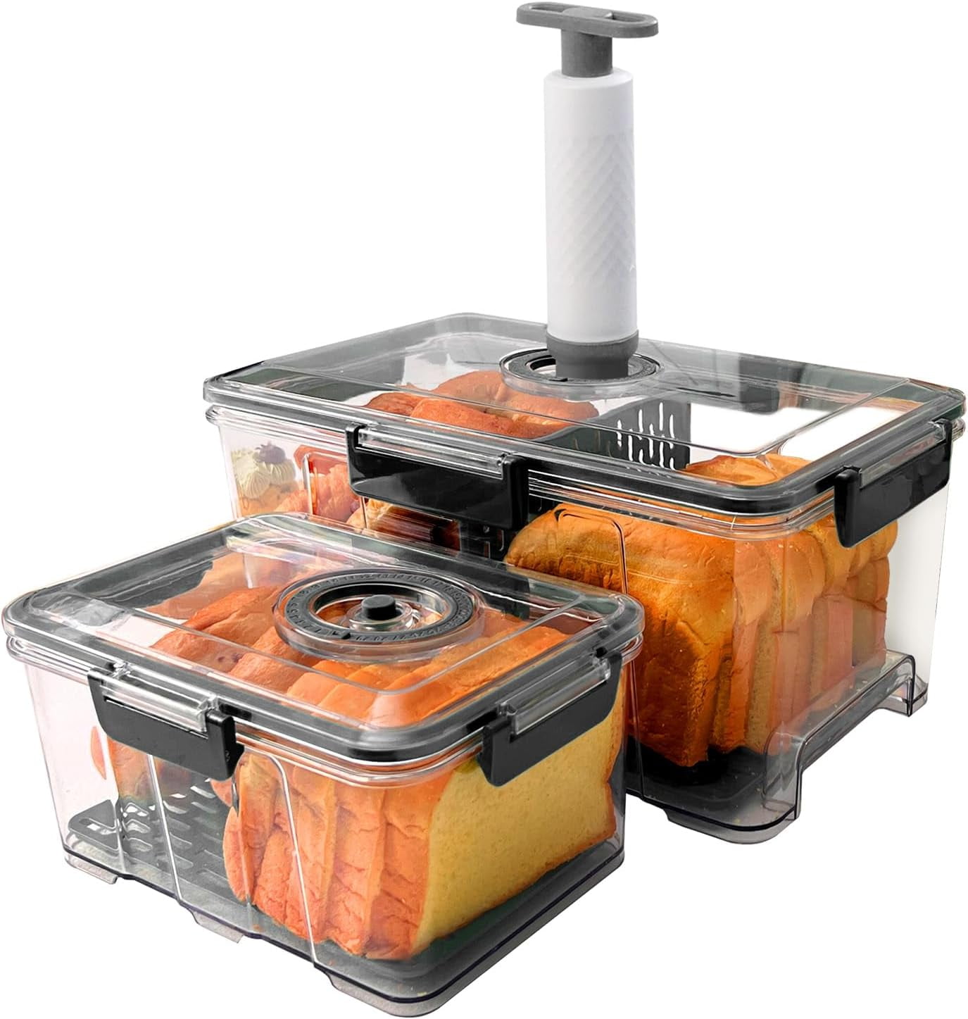 Bread Storage Container for Homemade 2 Pack 7.5L +2.5L Large Sizes ...