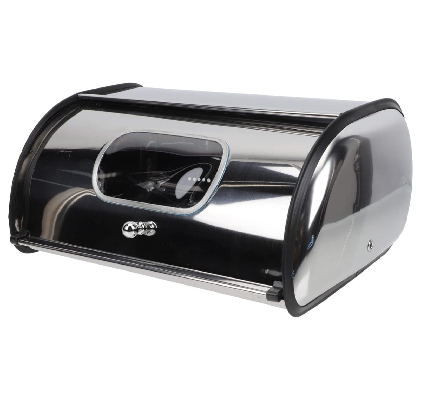 Bread Storage Container Metal Bread Box Stainless Steel Roll Top Bread ...