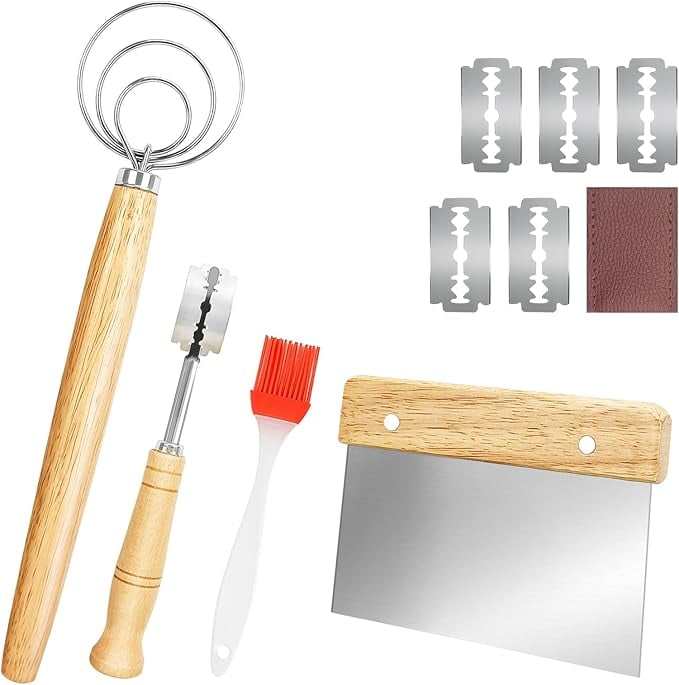 Bread Whisk Set,Bread Making Tools for Kitchen Cooking,Sourdough ...