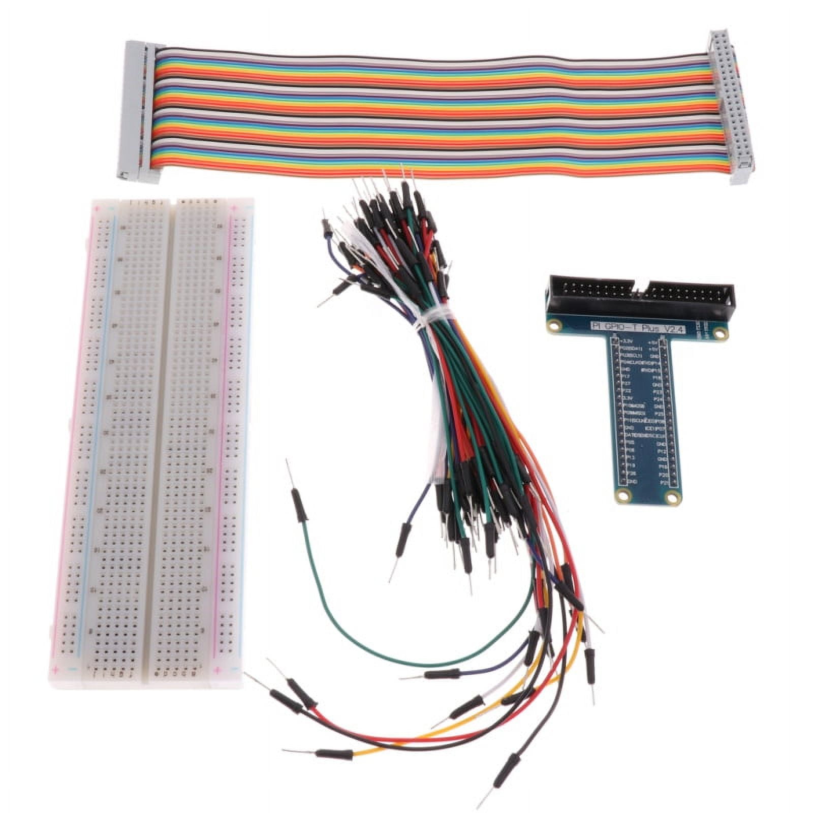 Breadboard + GPIO Board +65x Jumper Wire + Rainbow Cable for 3 ...
