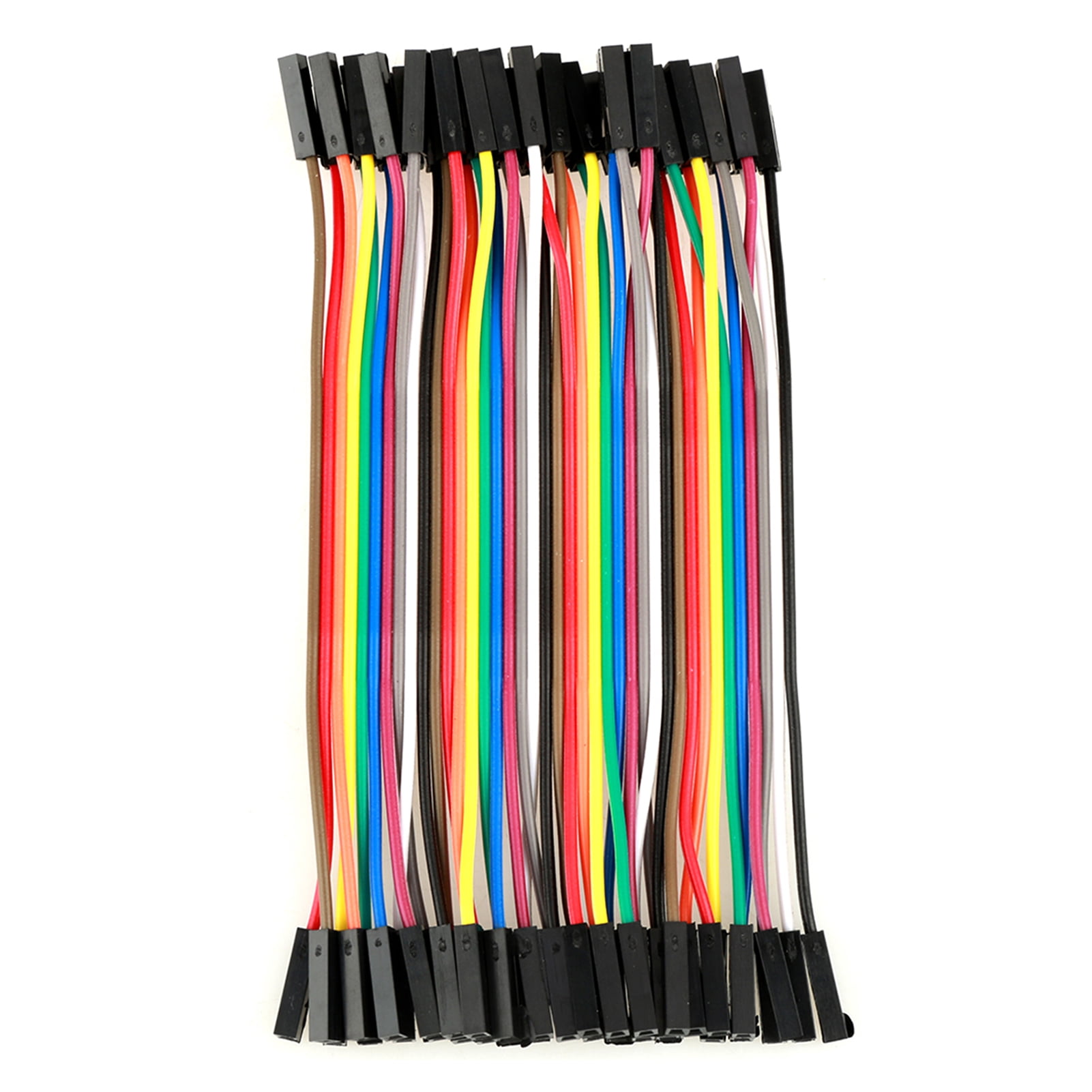 Breadboard Jumper Set of 5 Colorful 4.53 Jumper Cords 40 Pin F to F ...