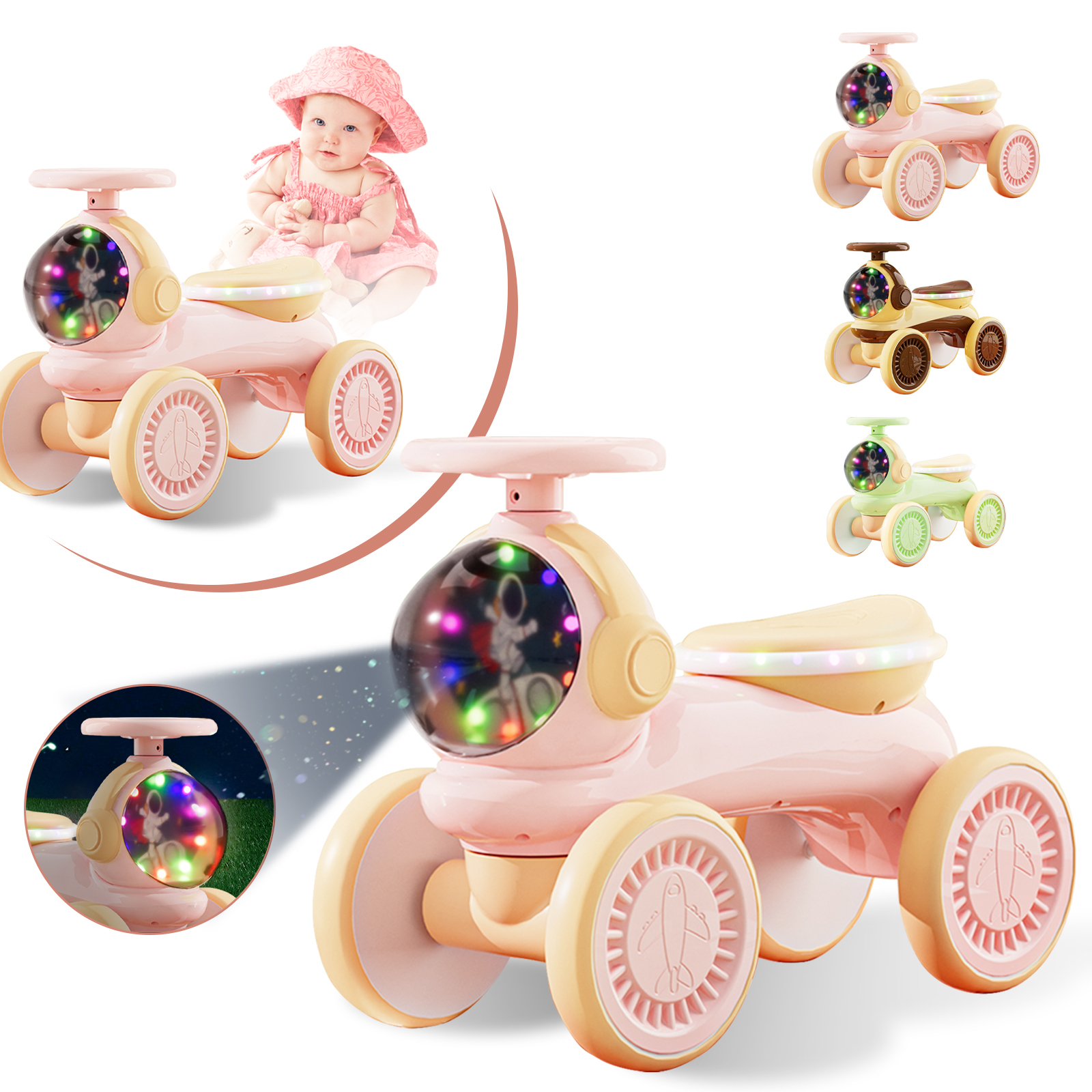 Pelaby 1-3 Years Old Baby Balance Bike Learn To Walk No Foot Pedal ...