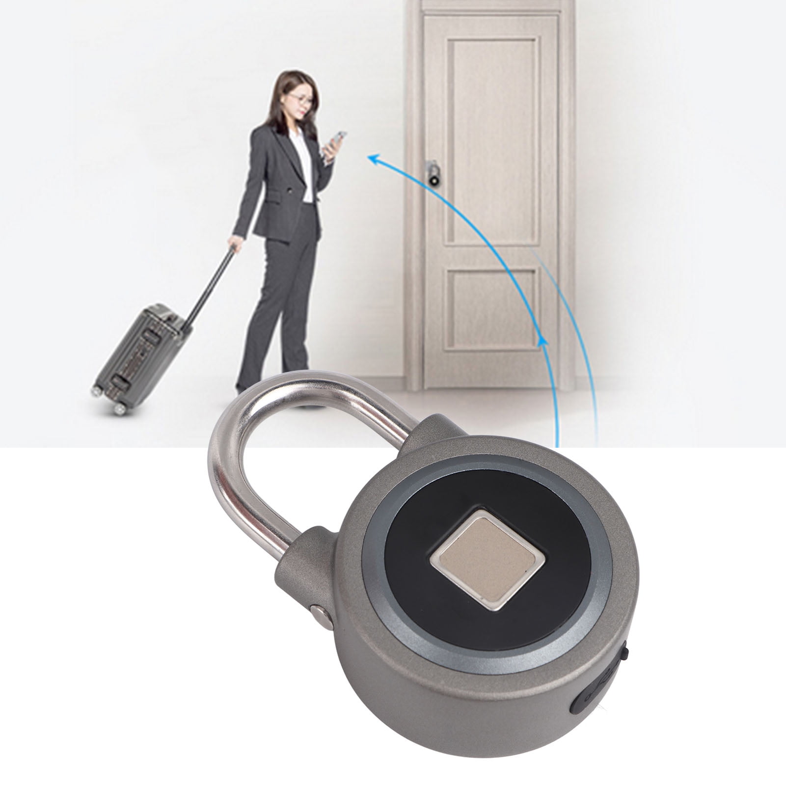 Breadeep Fingerprint Padlock Bluetooth App Control IP65 Waterproof ...