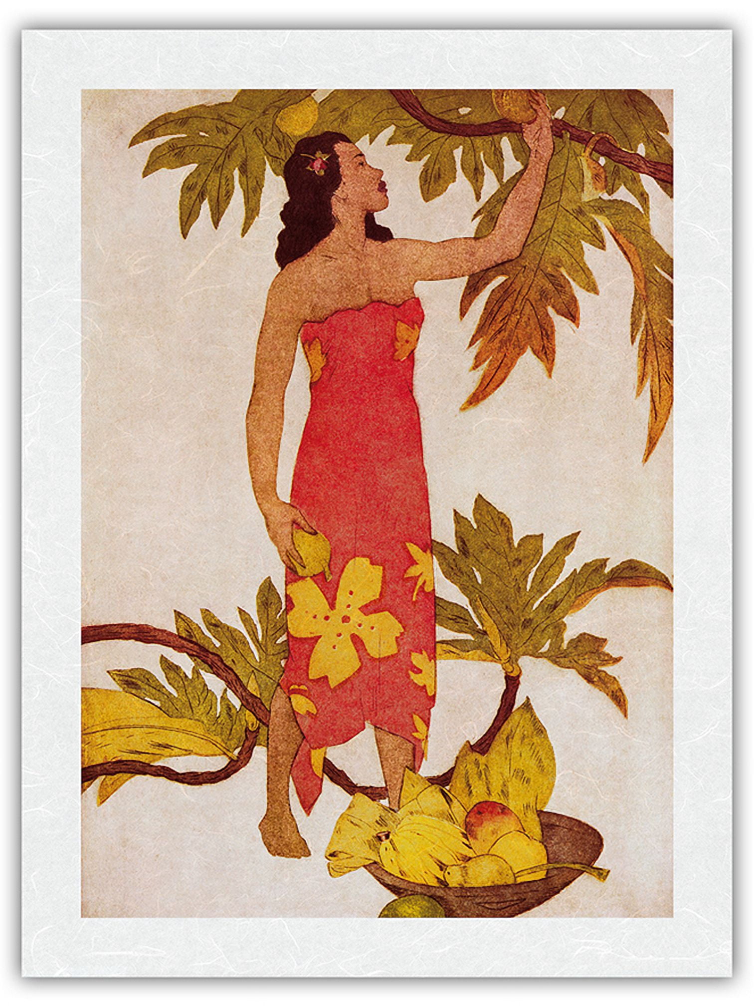 Breadfruit Girl - Hawaii - Royal Hawaiian Hotel - Vintage Color ...