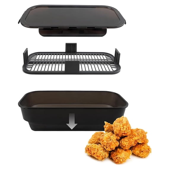 Breading Shaker Kit - Collapsible Batter Bowl for Fried Chicken, Fish ...
