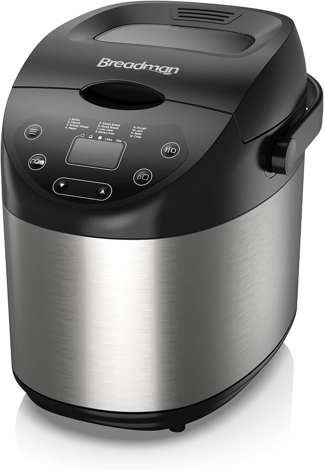 Breadman 2-Pound Bread Maker Machine, Stainless Steel with Kneading ...