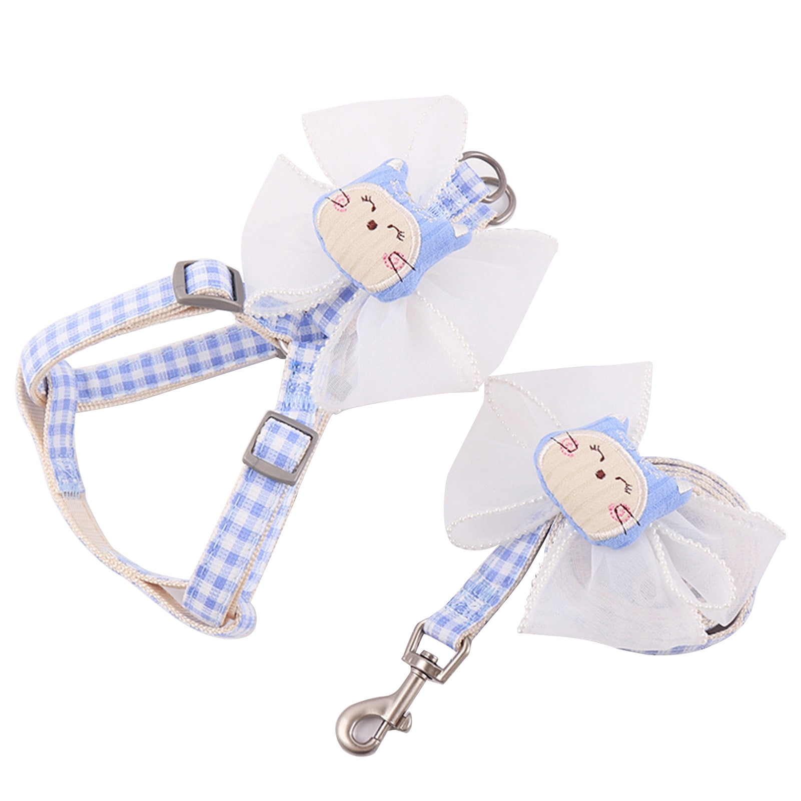 Break-Away Cat Harness Rope - Bow-Knot Decoration - Traction Tool - Cat ...