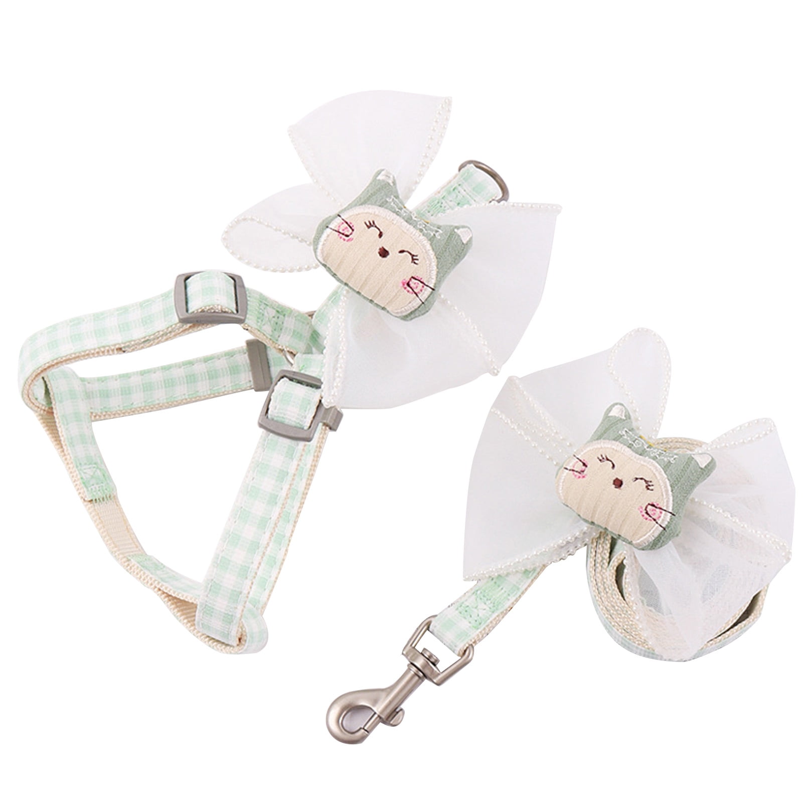 Break-Away Cat Harness Rope - Bow-Knot Decoration - Traction Tool - Cat ...