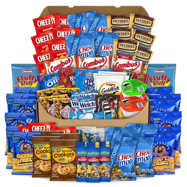 Break Box Large Party Snack Box, 75 Variety Pack, Grocery Supplies (700 ...