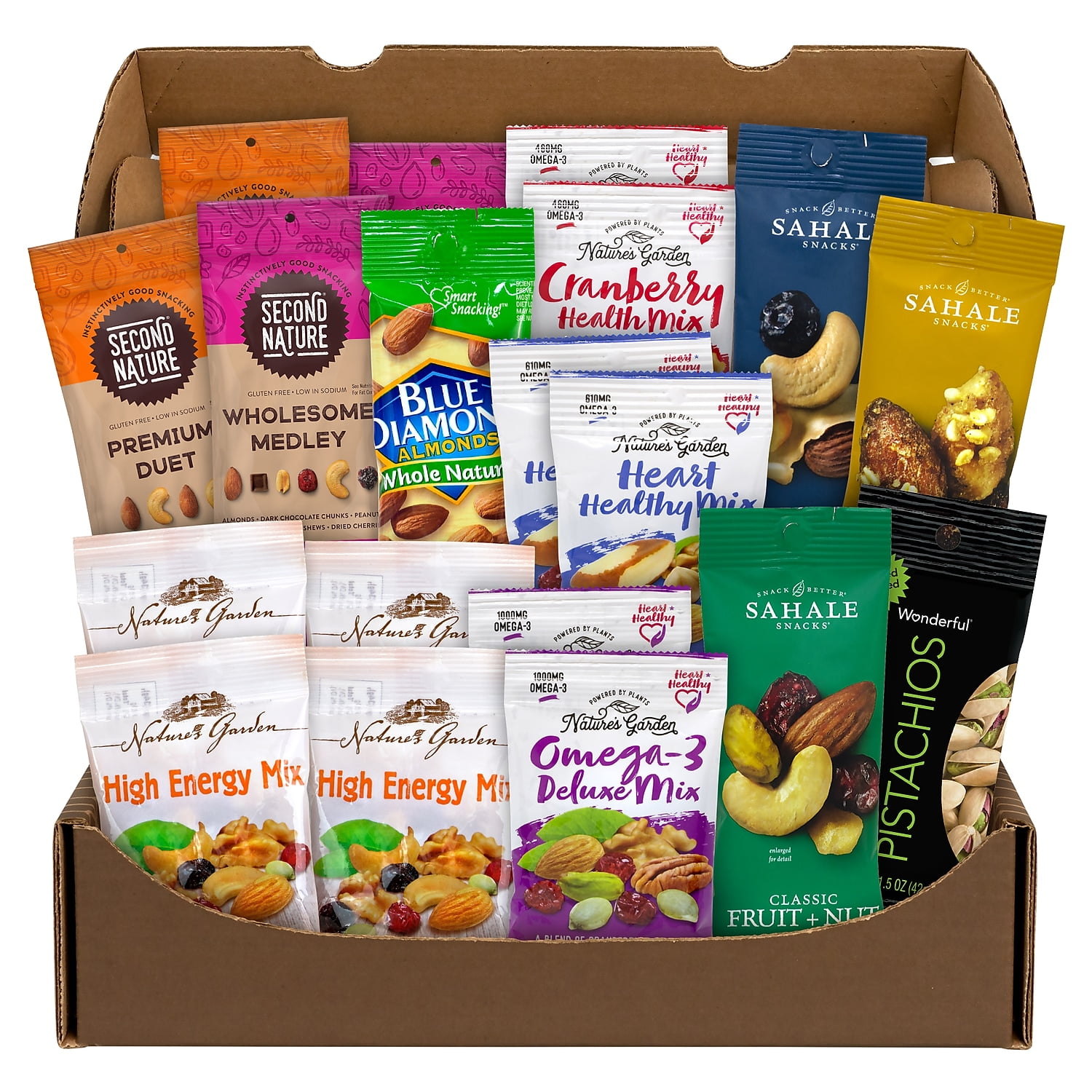 Healthy Mixed Nuts Snack Box, 18 Assorted Snacks/Box - Walmart.com