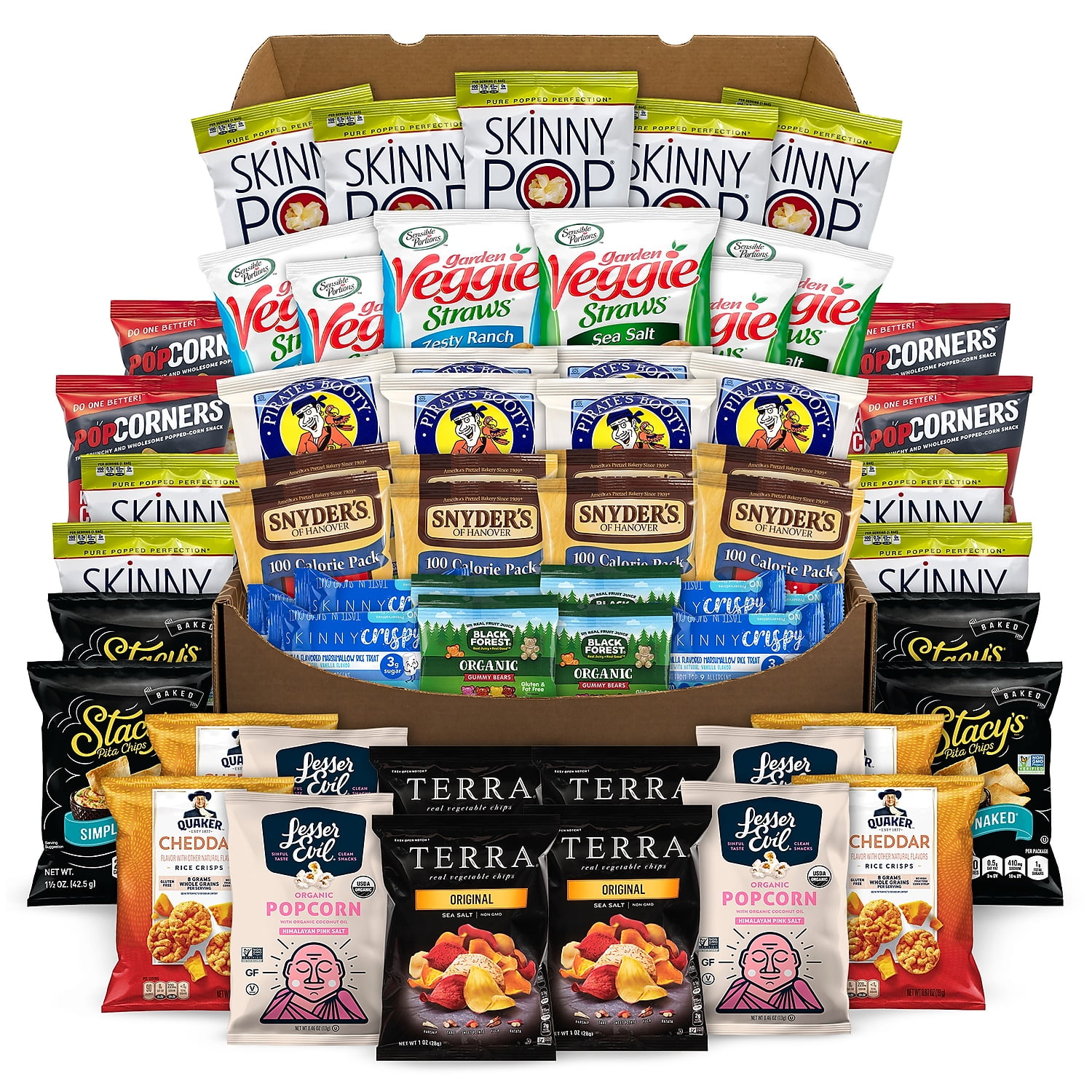 Green Rabbit Break Box Snack Mix, Assorted Healthy Snacks, 61 Single ...