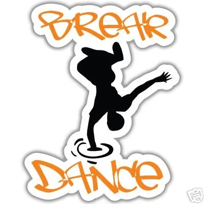 Break Dance Window Sticker Decal Phone Decal Water Bottle Stickers Car ...