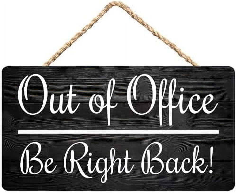 Break Lunch Be Back Sign Out Of Office Be Right Back! Vintage Wooden ...