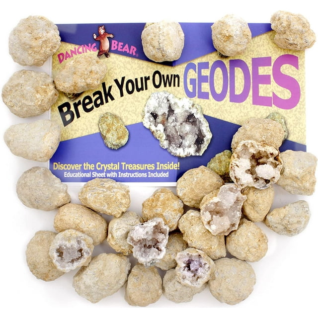 25-Pieces Geology Science Kit for Kids: Break Open Geodes and Discover ...