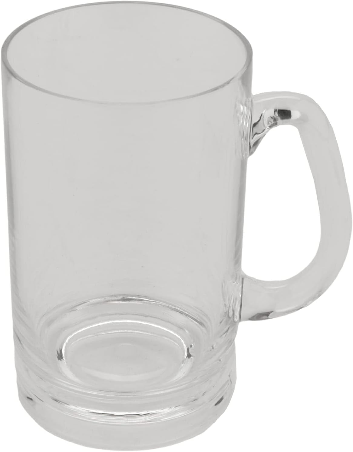 Break-Resistant Plastic Handled Beer Mugs, 20 Ounce, Clear (Set of 4 ...