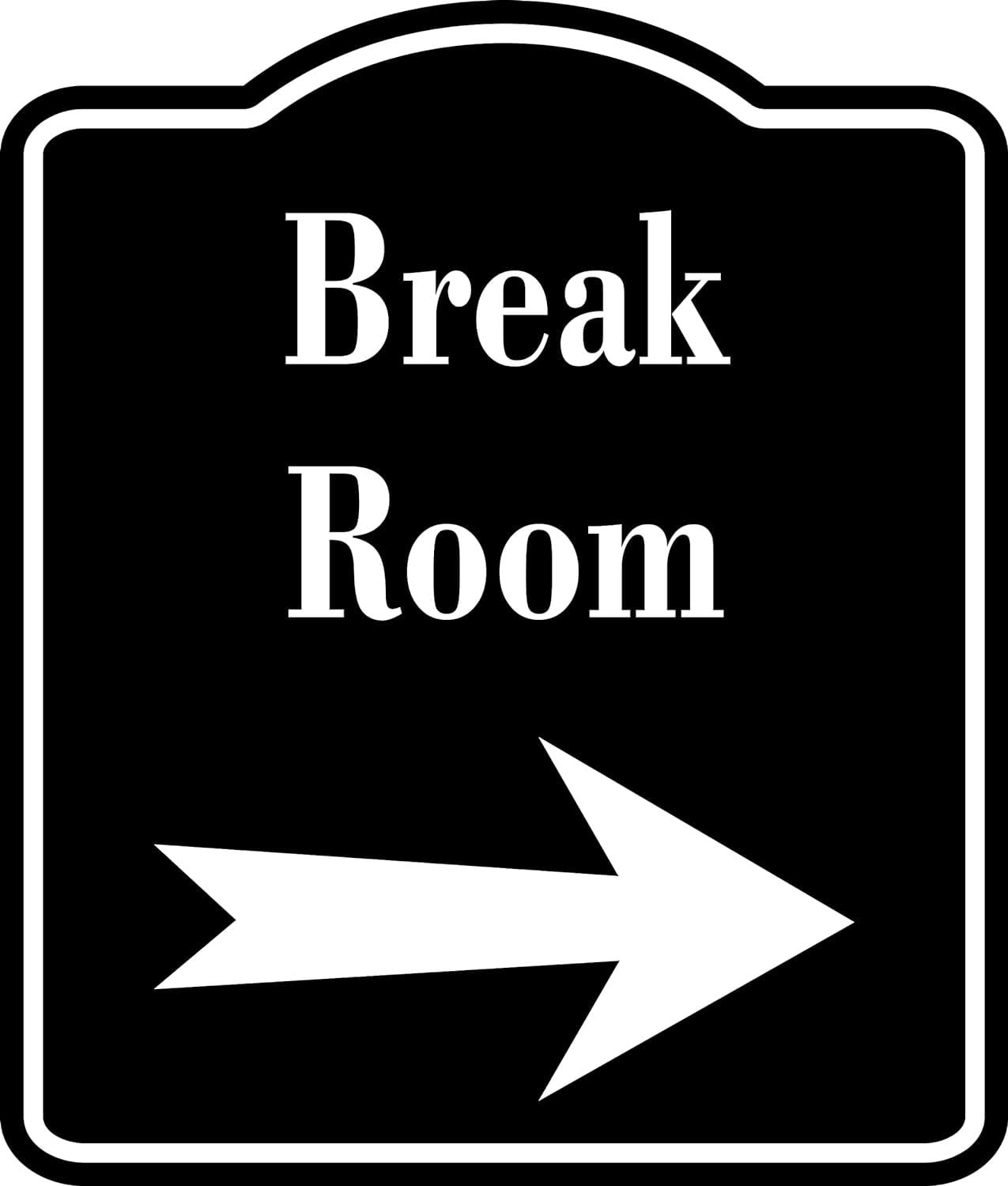 Break Room Right Arrow BLACK Aluminum Composite Sign, 15"x18" - Walmart.com