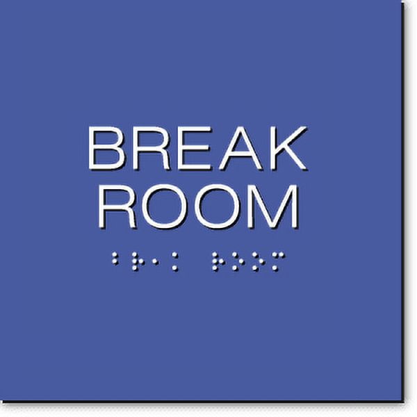 Break Room Sign-Blue / White (2 Units) - Walmart.com
