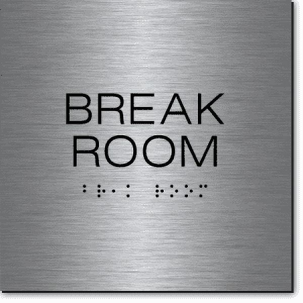 Break Room Sign-Steel / Black (1 Unit) - Walmart.com