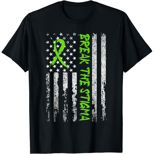 Break The Stigma Tshirt Green Mental Health Awareness T-Shirt - Walmart.com