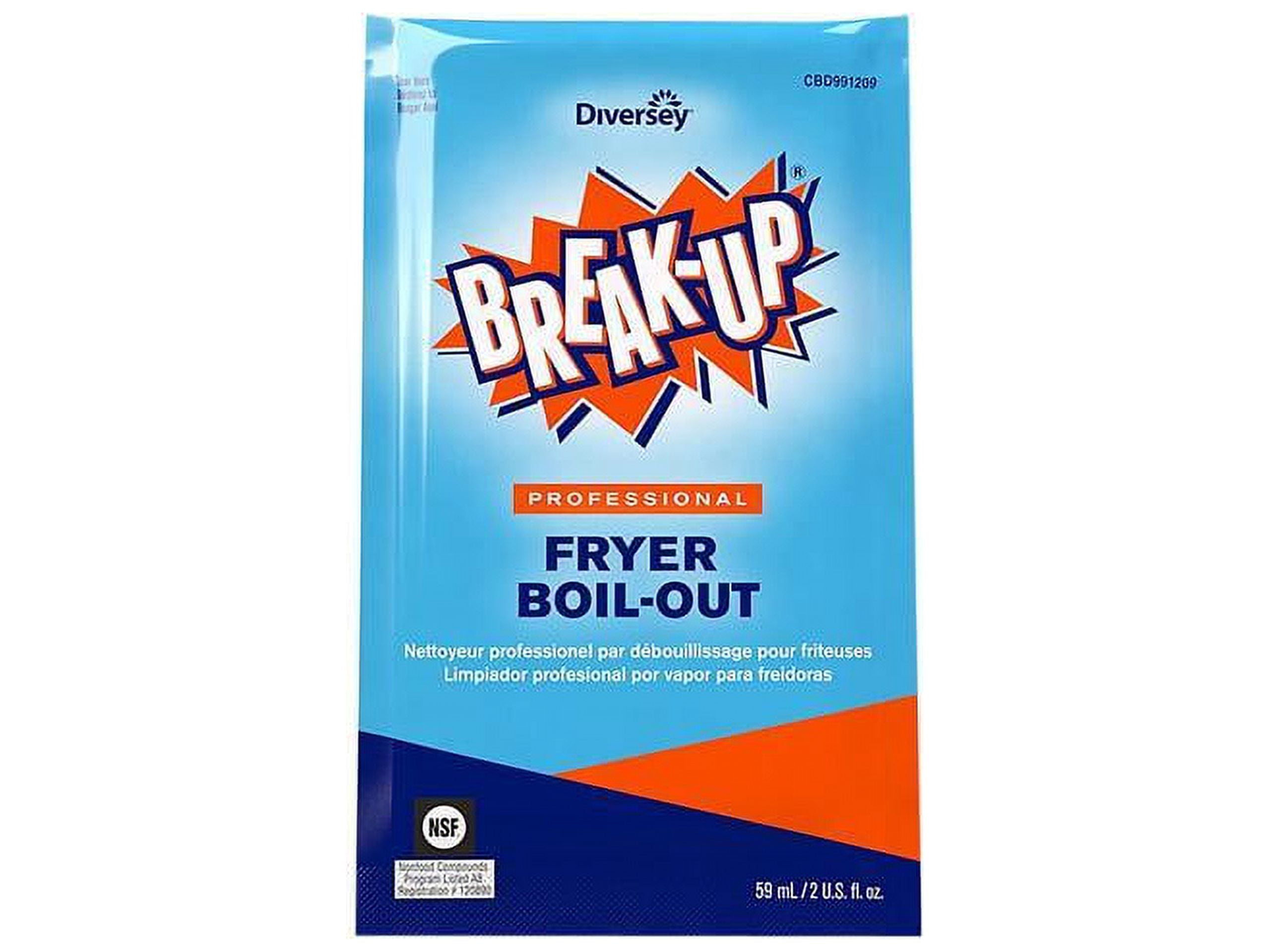 Break-Up Fryer Boil-Out, 2-oz, Liquid Degreaser, 36 Packets ...