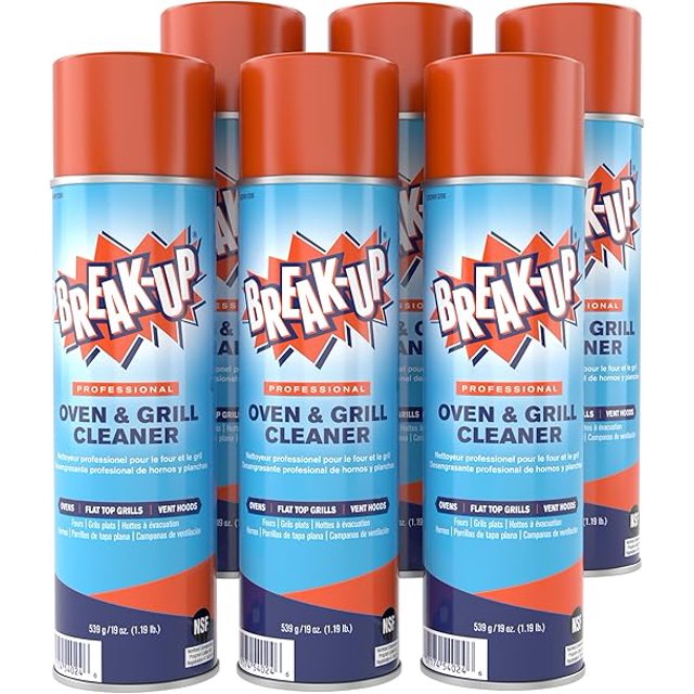 Break-Up Professional Oven & Grill Cleaner, Heavy Duty Spray Removes ...