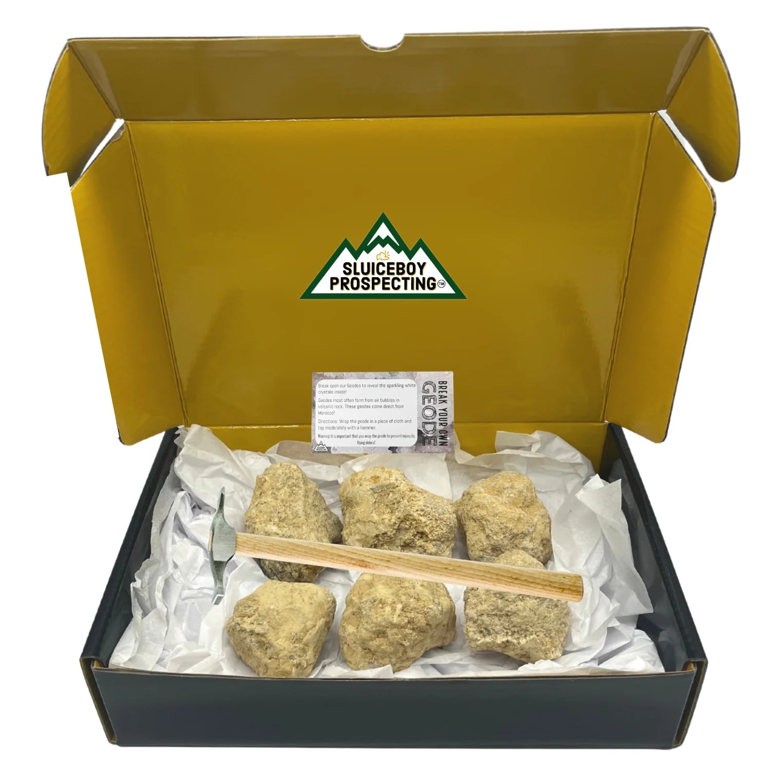 Break Your Own Geodes! BOX SET WITH HAMMER | Small Size - Walmart.com