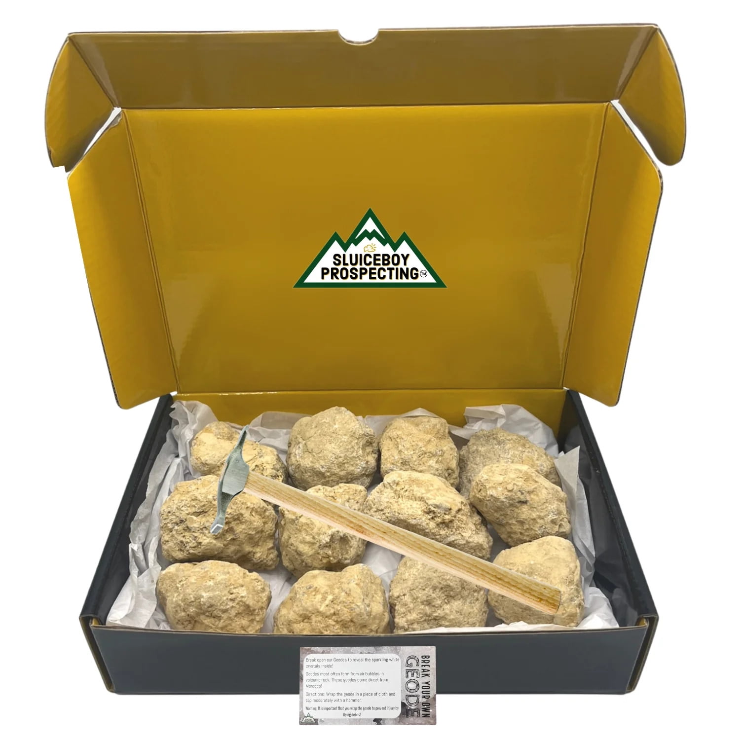Break Your Own Geodes! BOX SET WITH HAMMER | Small Size - Walmart.com