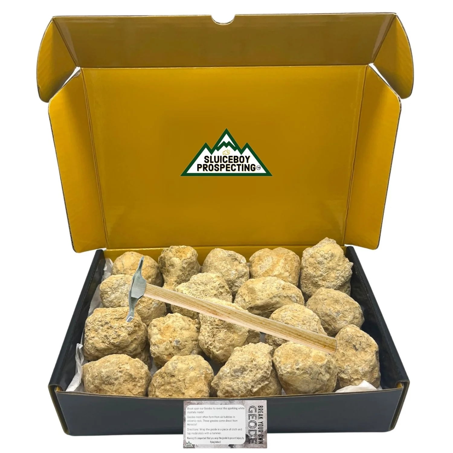 Break Your Own Geodes! BOX SET WITH HAMMER | Small Size - Walmart.com