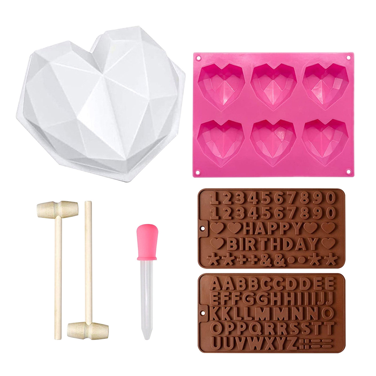Breakable Heart Mold Silicone Baking Pan Mold, Silicone Chocolate Molds ...