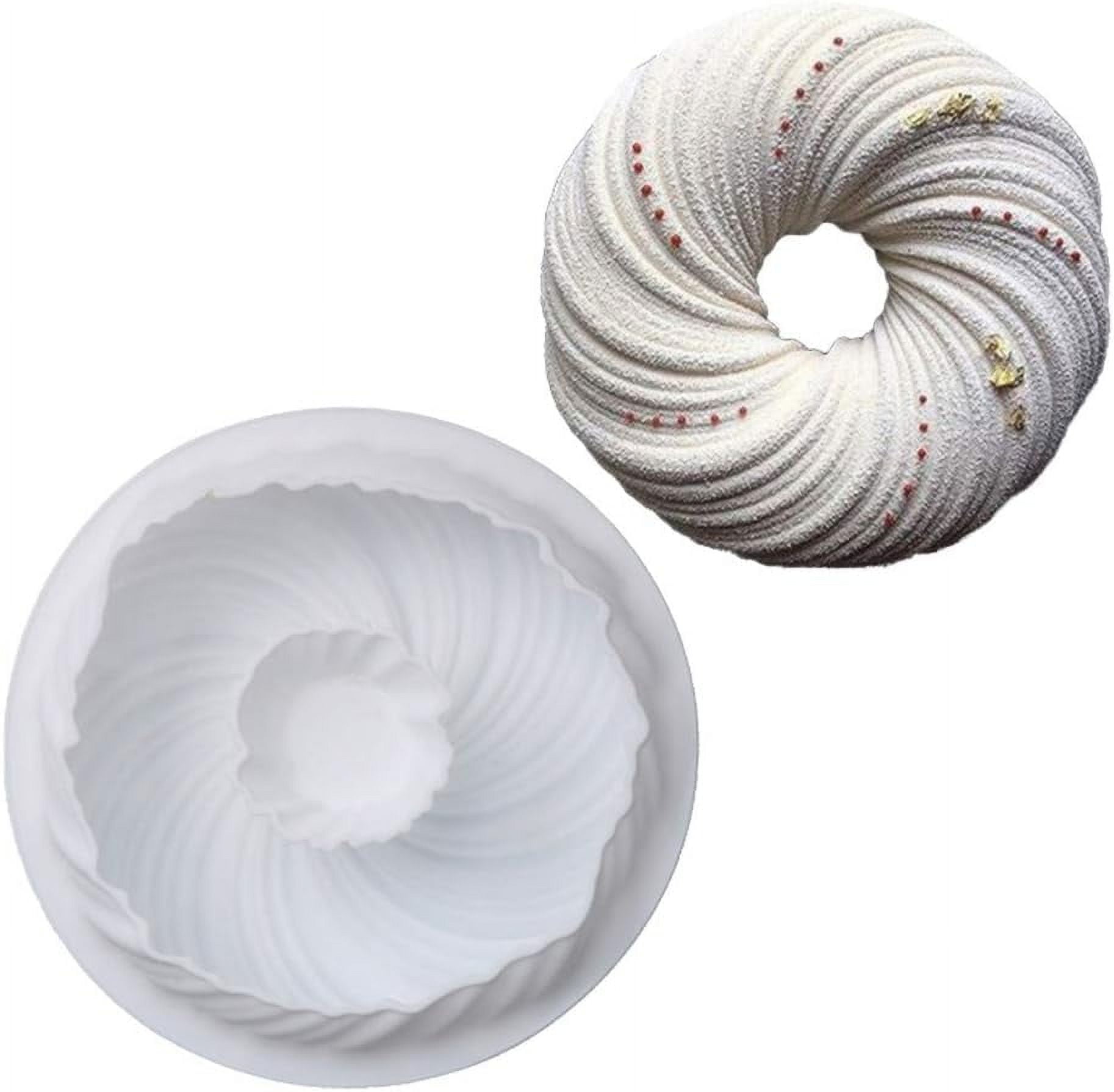 Breakable Silicone Mold for Spiral Bunt Cakes, Chocolate Desserts, and ...