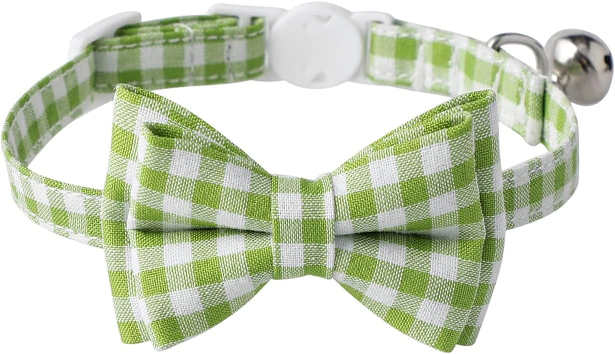 Breakaway Cat Collar with Cute Bow Tie and Bell, Detachable Adjustable ...