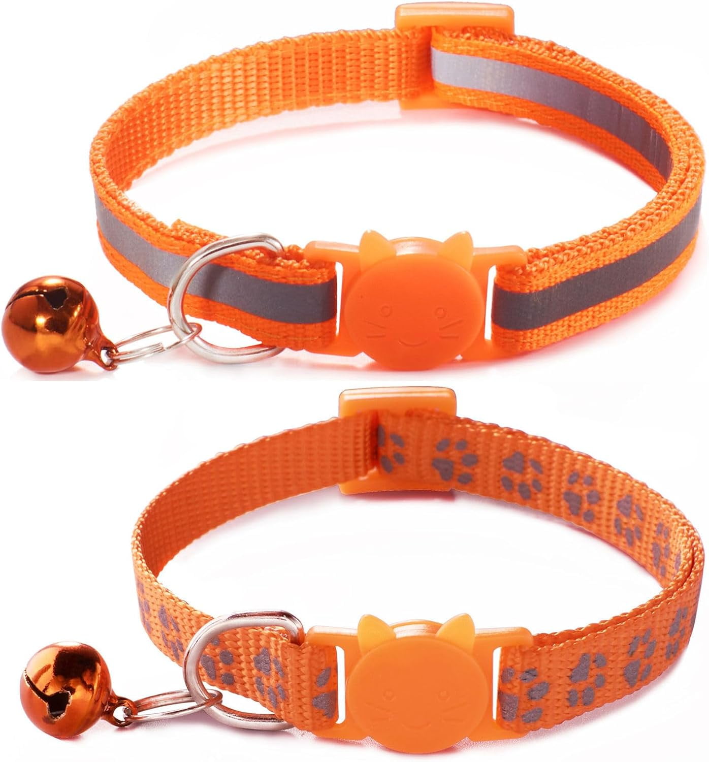 Breakaway Cat Collar with Bells, [2 Pack] Break Away Kitten Collar with ...