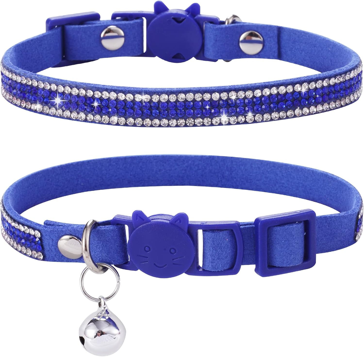 Breakaway Cat Collars, Kitten Collar with Bell,Adjustable Rhinestone ...