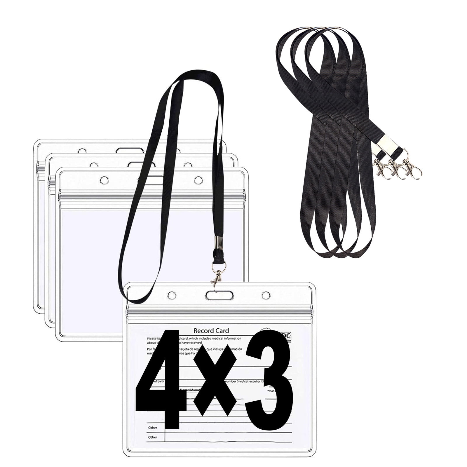 Breakaway Lanyards with ID Holder Clear Name Badge Holder with Lanyards ...