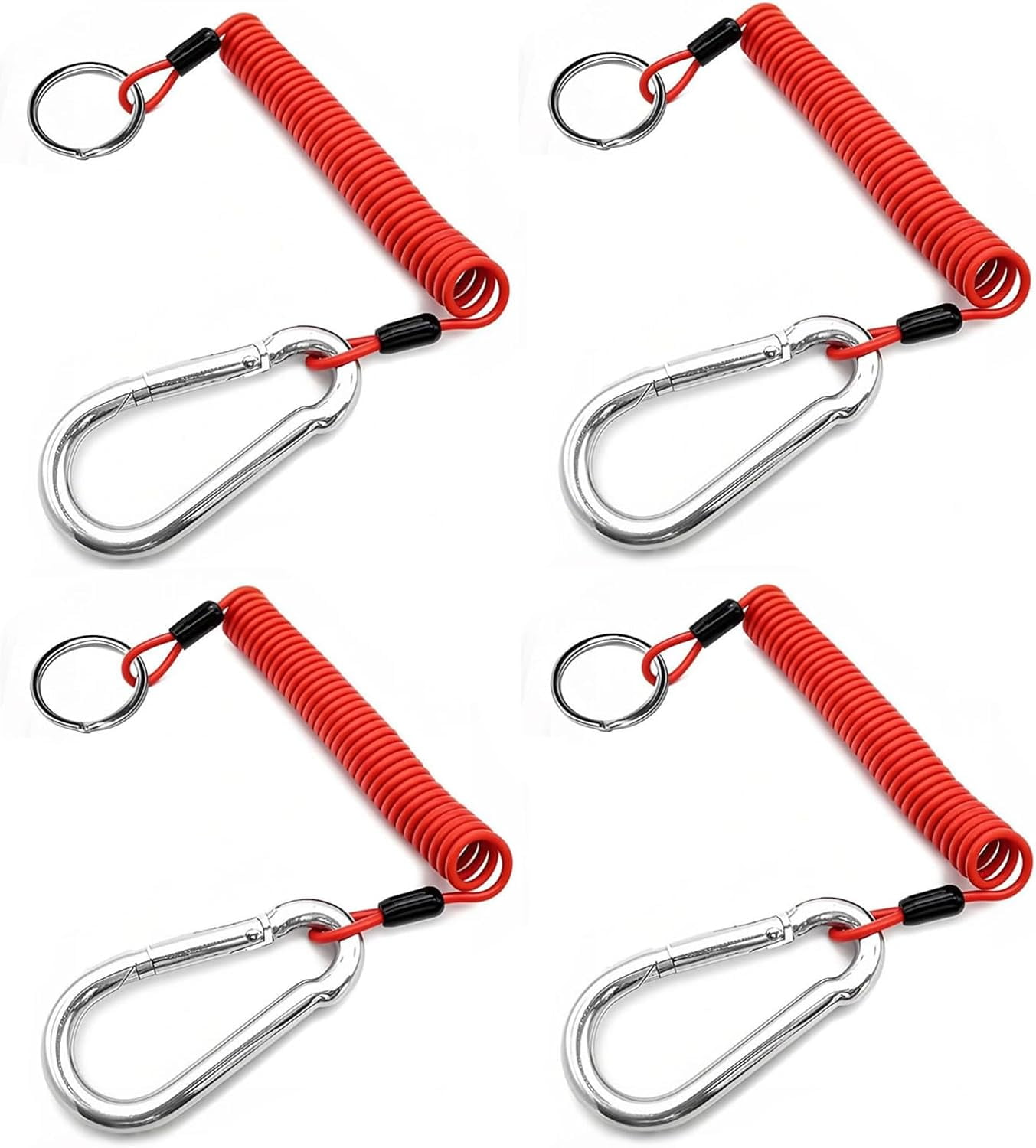 Breakaway Trailer Cable Trailer Brake Cable RV Stainless Steel Spring Towing Coiled Wire Safety ...