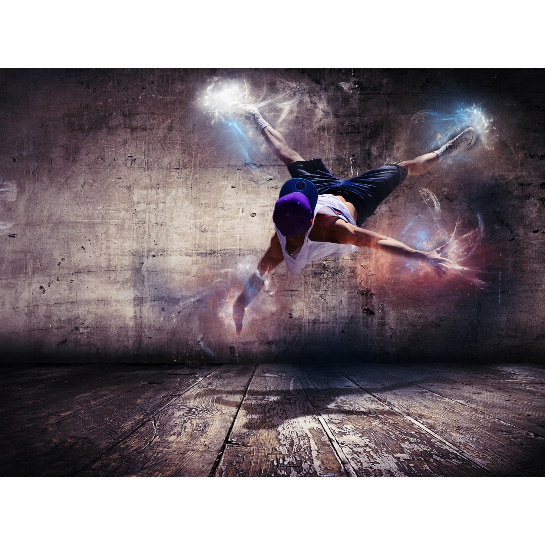 Breakdancer Dancing Lights Large Wall Art Print - Walmart.com