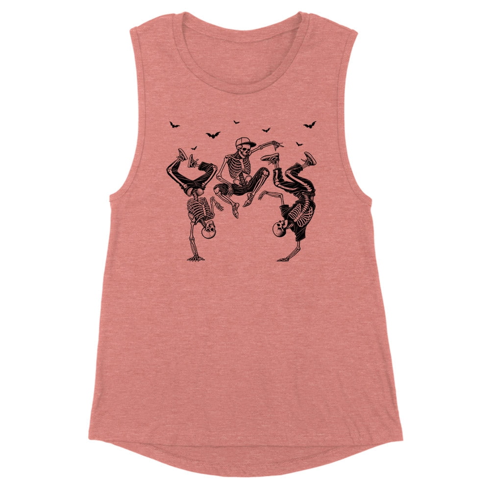 Breakdancing Skeletons Women's Muscle Tank X-Large Desert Pink ...