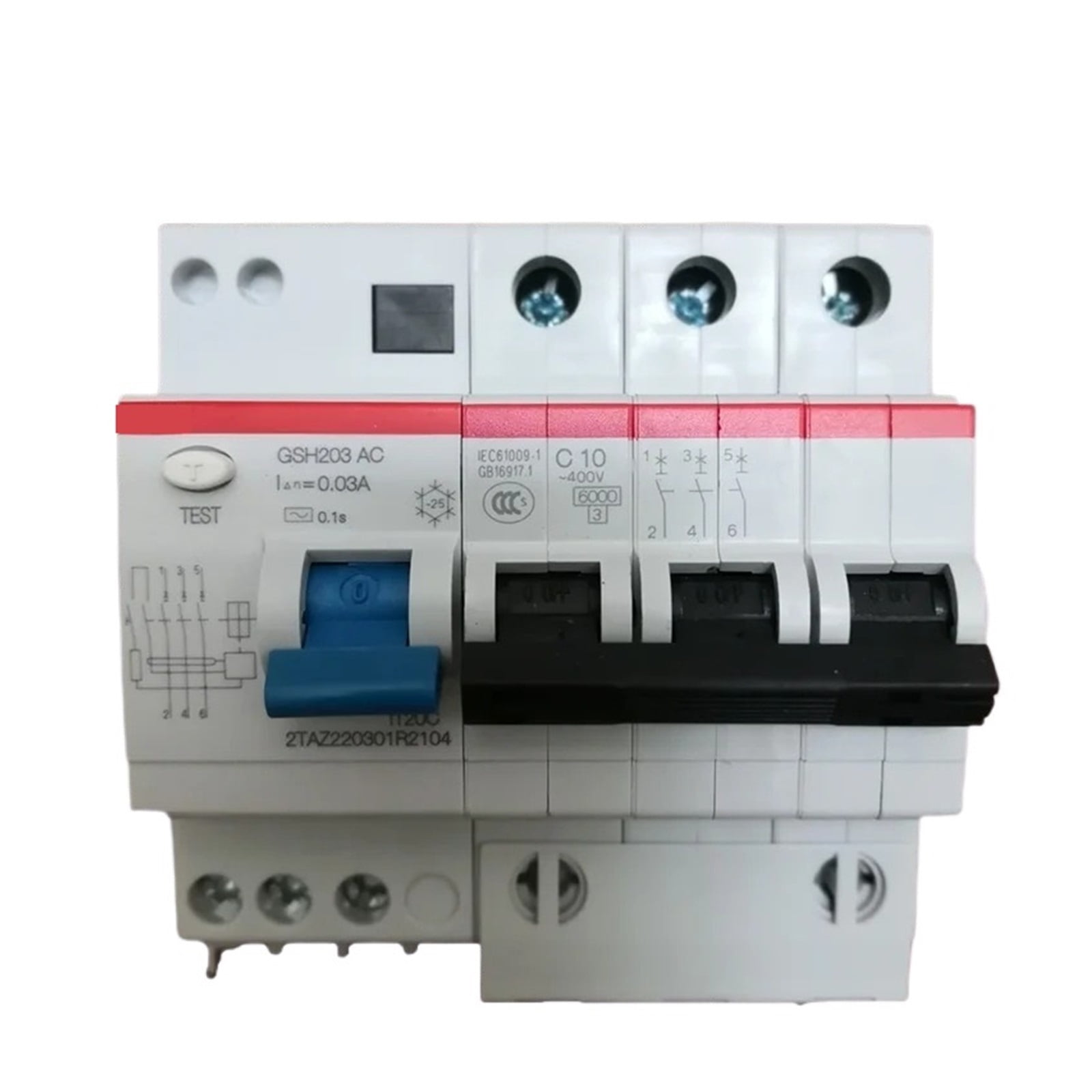 Breaker Residual current protection circuit breaker GSH200 1P+N 2P 3P ...