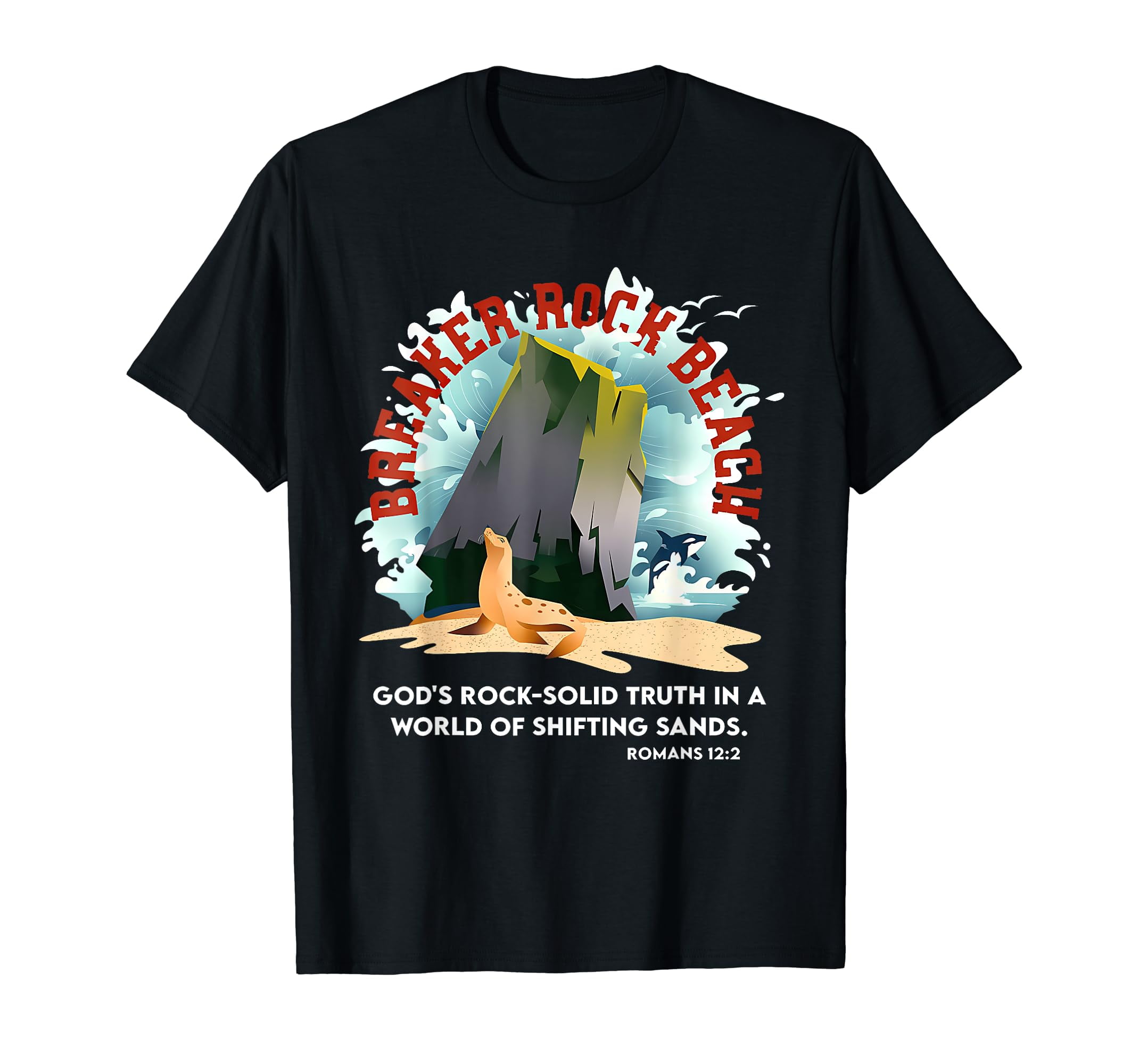 Breaker Rock Beach Gods Rock Solid Truth In A World Vbs 2024 T-Shirt ...