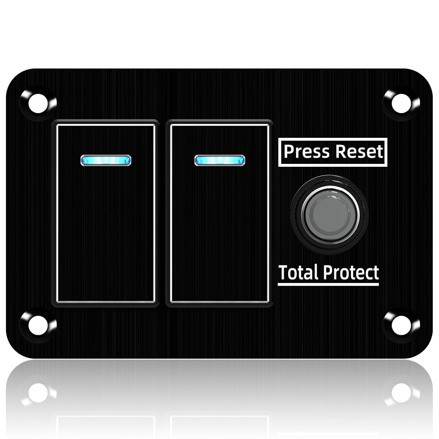 Breaker Rocker Switch Panel,DC12/24VAluminum Marine Boat Switch Panel ...
