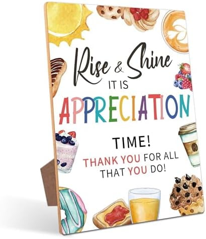 Breakfast Appreciation Sign, Rise and Shine Appreciation Decor ...