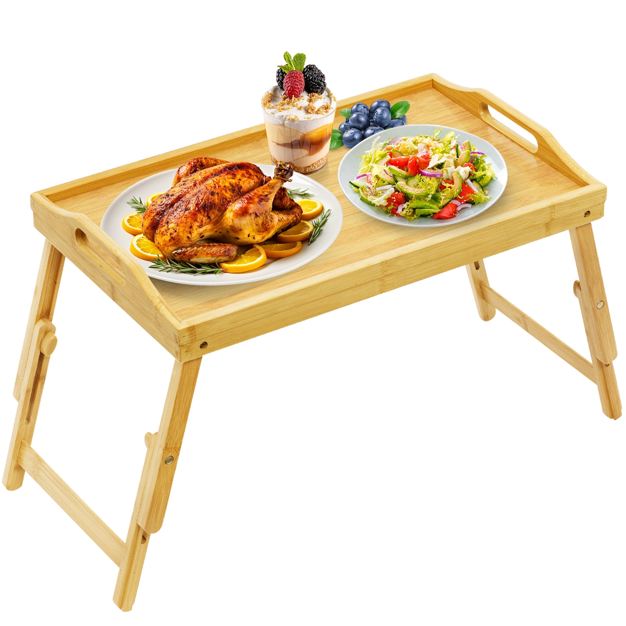 Breakfast Bed Tray / Lap Desk with Adjustable Height for TV Table ...