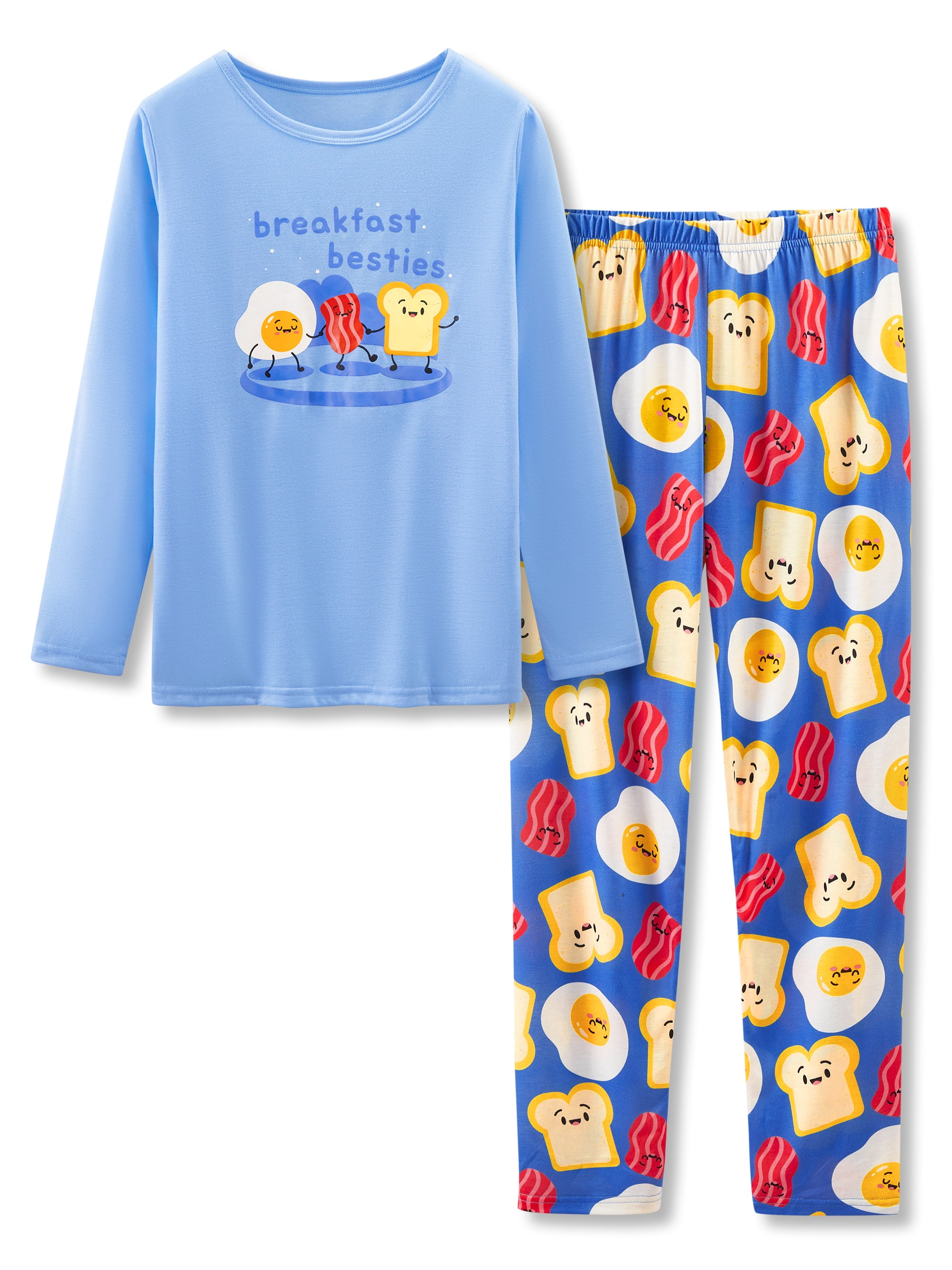 Breakfast Besties Pajamas for Girls Soft Cute 2-Piece Autumn / Winter ...