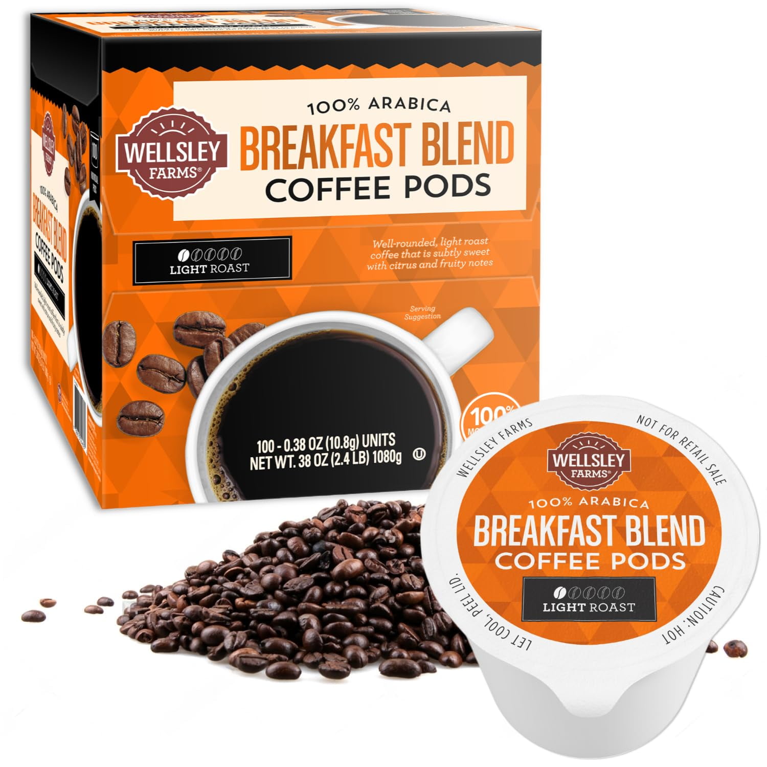 Breakfast Blend Coffee K-Cup Pods, 100 ct. - Walmart.com