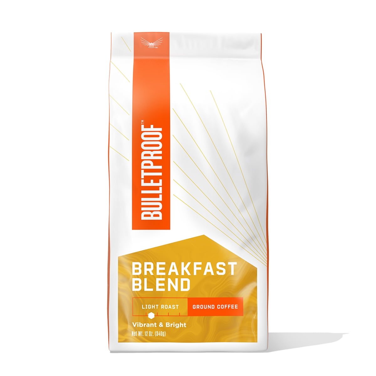 Breakfast Blend Ground Coffee, Light Roast, 12 Oz, Bulletproof Luminate ...