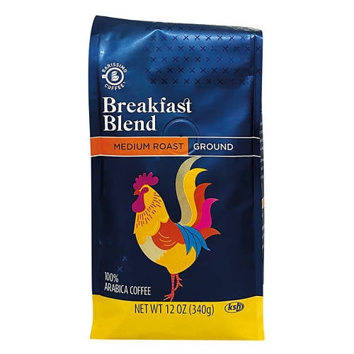 Breakfast Blend Medium Roast 100% Arabica Ground Coffee, 12 oz- Pack of ...