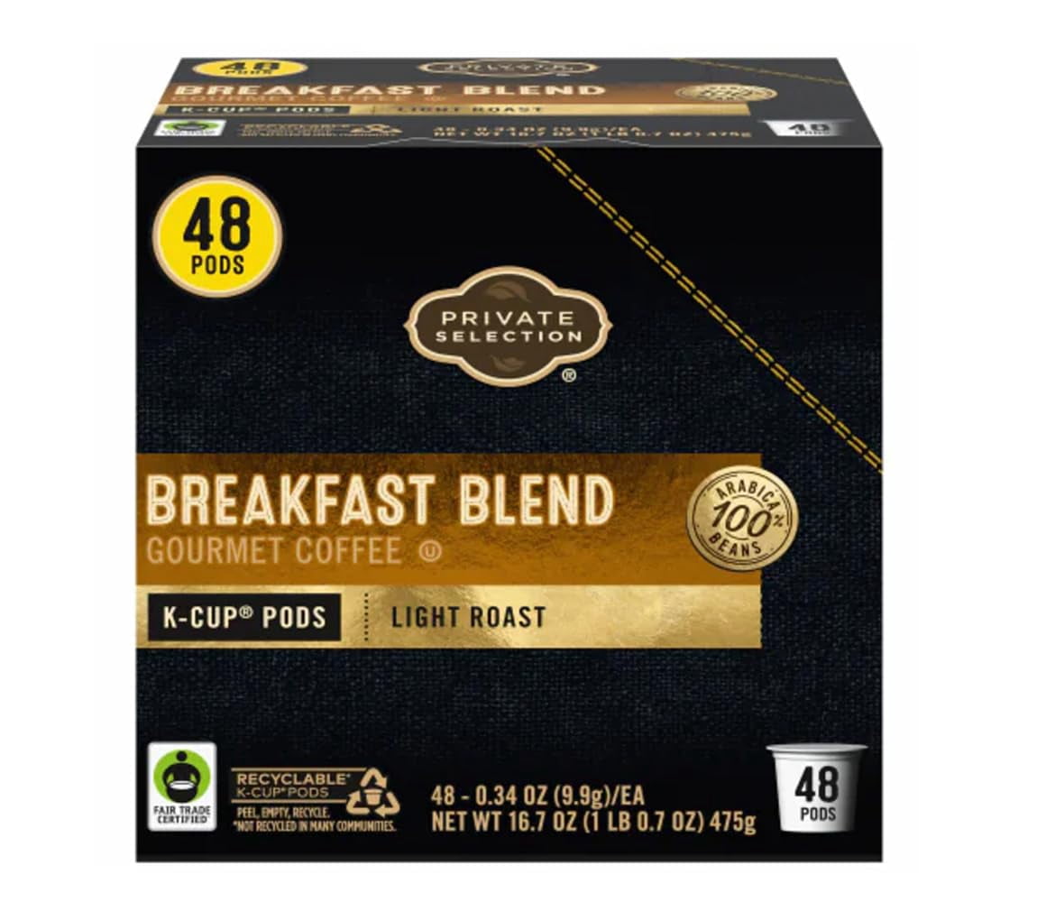Breakfast Blend Private Selection coffee Light Roast K Cup Coffee Pods ...